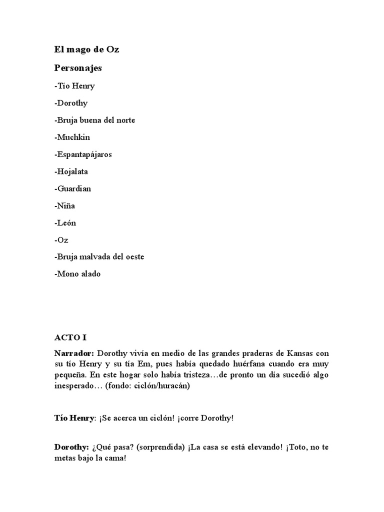El Mago de Oz | PDF | Dorothy Gale