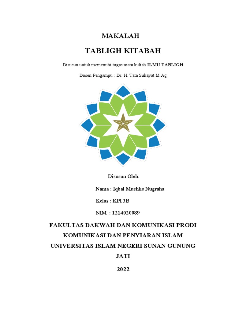 Makalah Ilmu Tabligh Iqbal Muchlis Nugraha 1214020089 3B | PDF