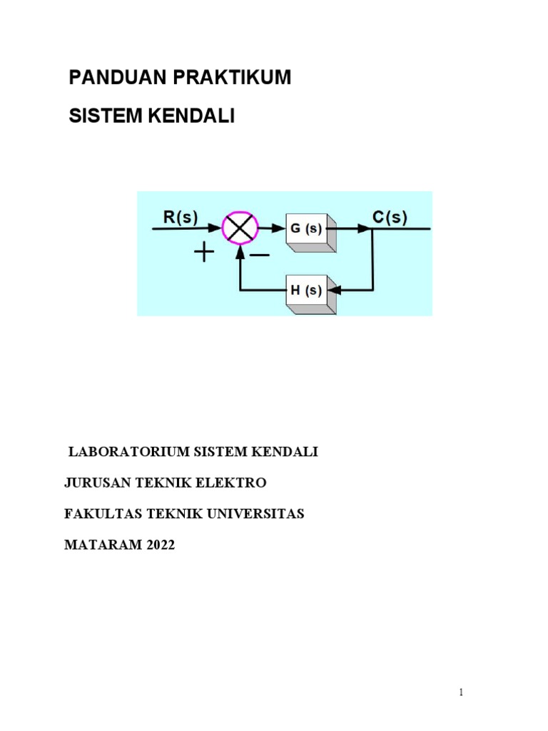 Panduan Praktikum Sistem Kendali | PDF