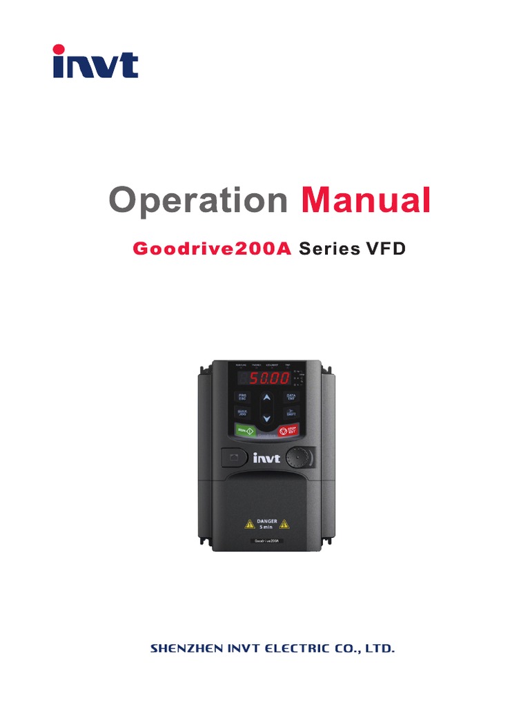 GD200A Series VFD Manual | PDF | Electric Motor | Power Supply