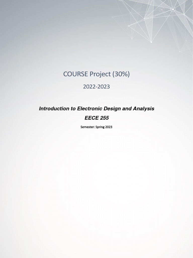 EECE 255 Sp23 Course Project File | PDF