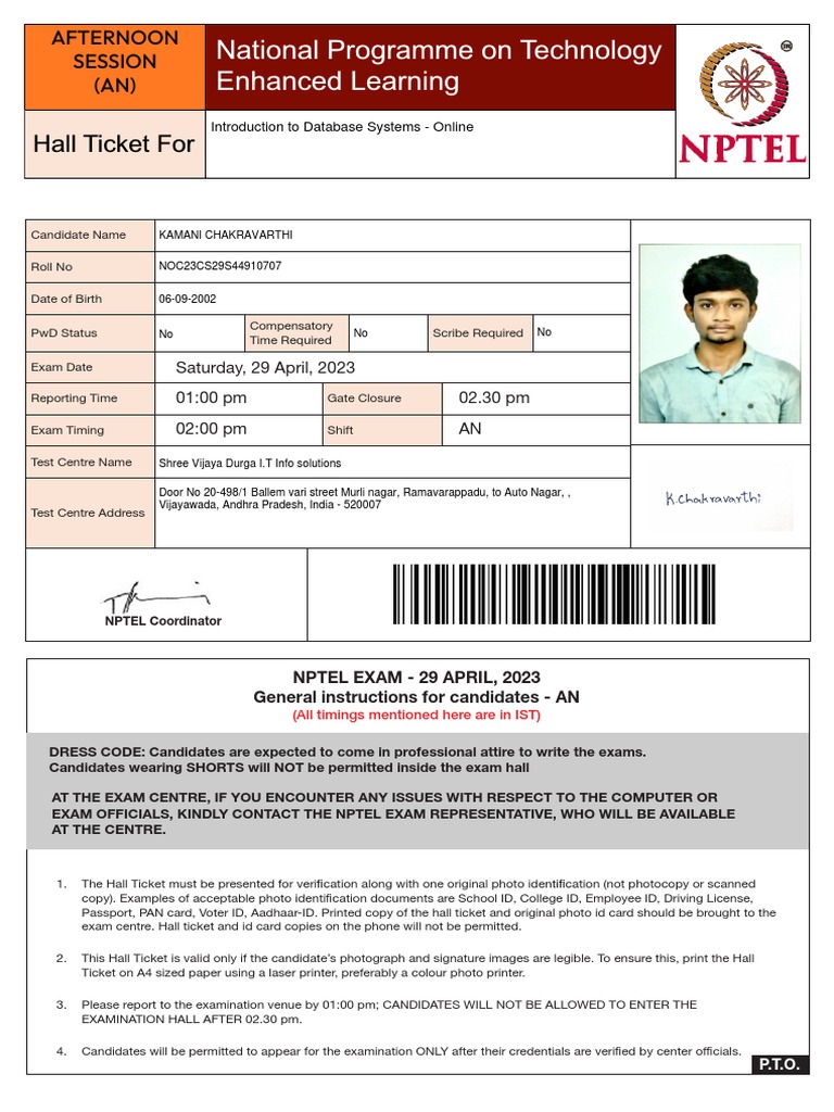 Nptel | PDF | Identity Document | Printer (Computing)