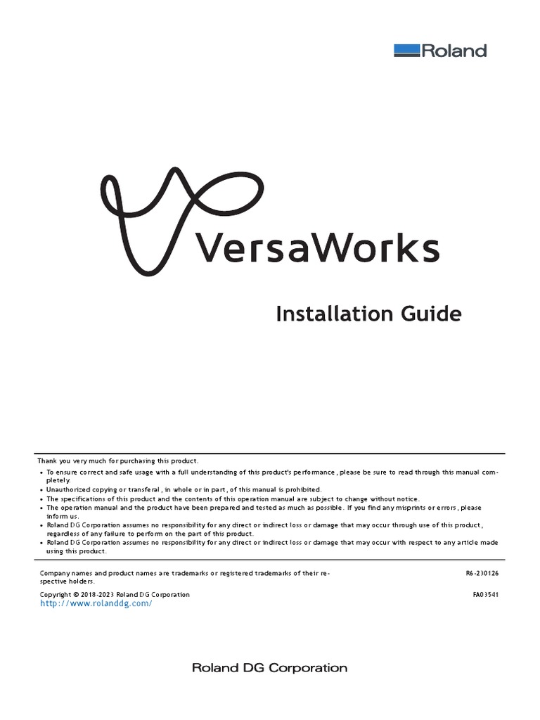 Versaworks Manual | PDF | Installation (Computer Programs) | Microsoft ...