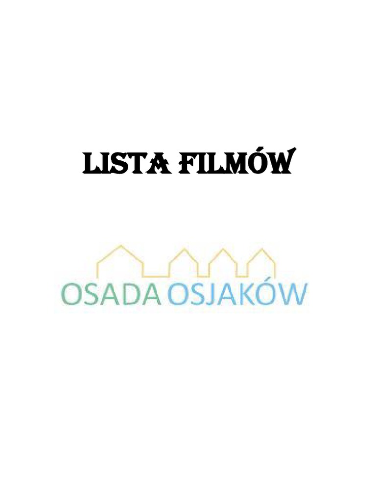 LISTA FILMÓW - Książeczka | PDF