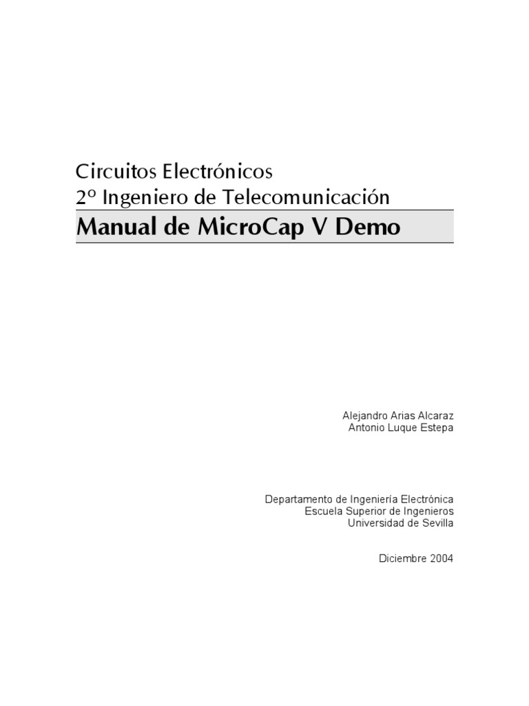 Micro Cap | PDF | Archivo de computadora | Electrónica