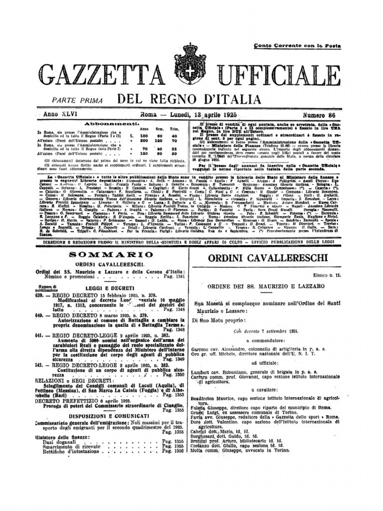Gazzetta: Ufficiale | PDF