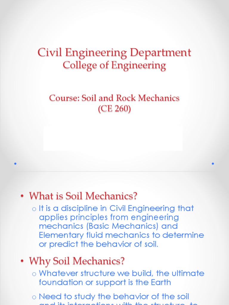 Lecture Notes (Soil Mechanics) | PDF | Weathering | Rock (Geology)