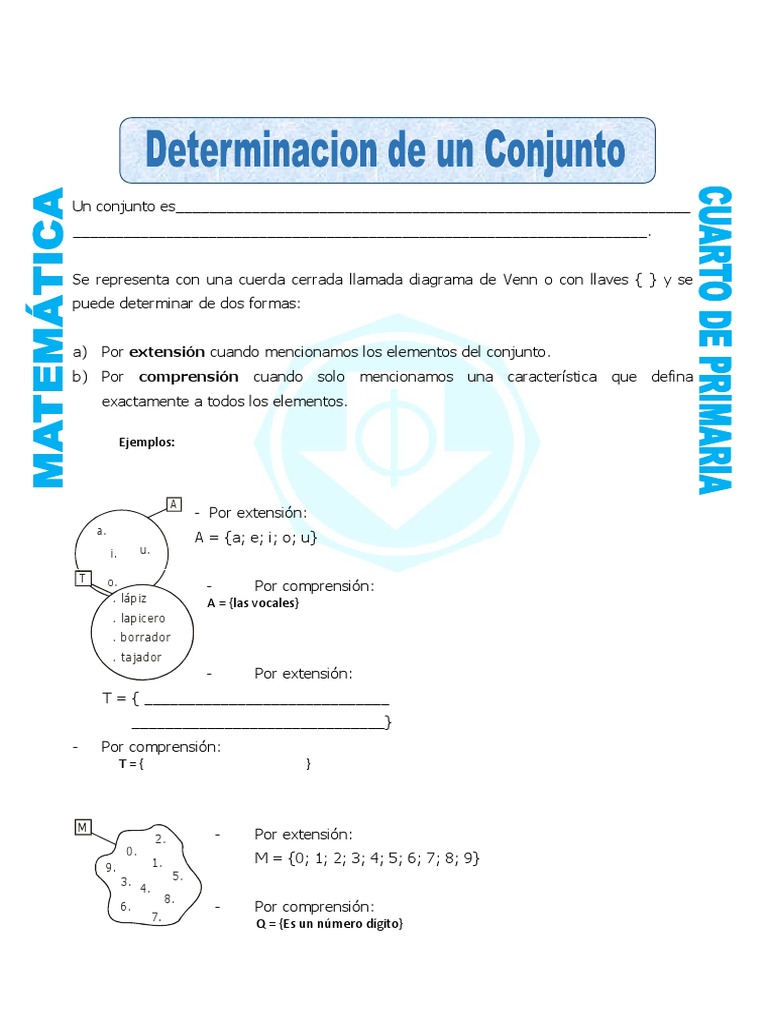 Determinacion de Conjuntos | PDF | Infografia