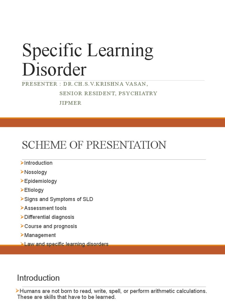 Understanding Specific Learning Disorders | PDF | Mental Disorder ...