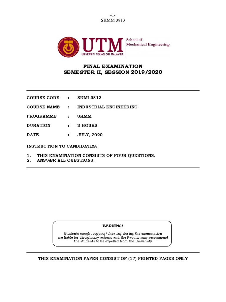 Final Exam 2019 - 2 | PDF