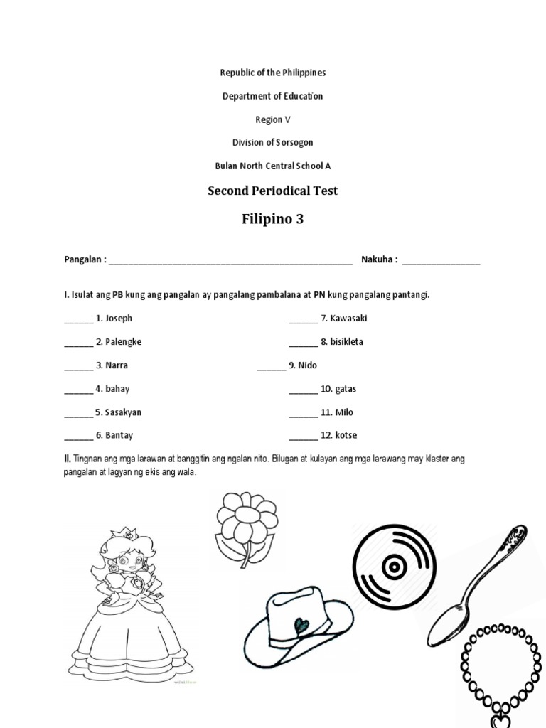 Filipino 3 PT - Q2 | PDF