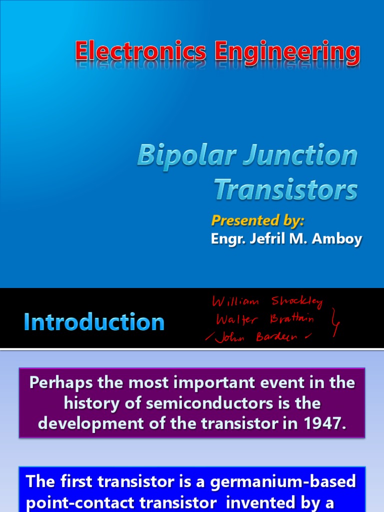 Bipolar Junction Transistors Part 1 | PDF | Bipolar Junction Transistor ... Bipolar Junction Transistors Part 1 | PDF | Bipolar Junction Transistor ...