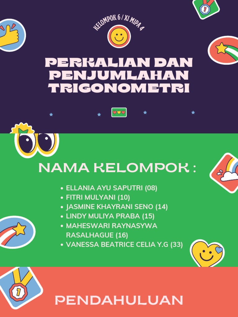 Rumus Trigonometri: Perkalian & Penjumlahan | PDF | Metode & Bahan Ajar ...
