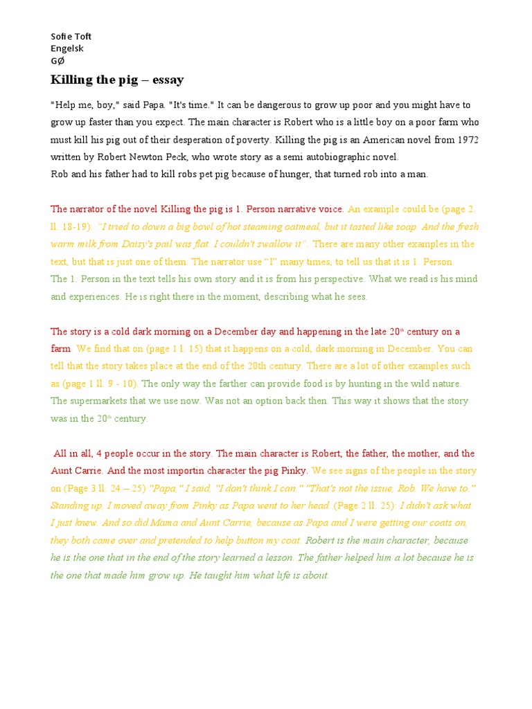 Killing The Pig | PDF