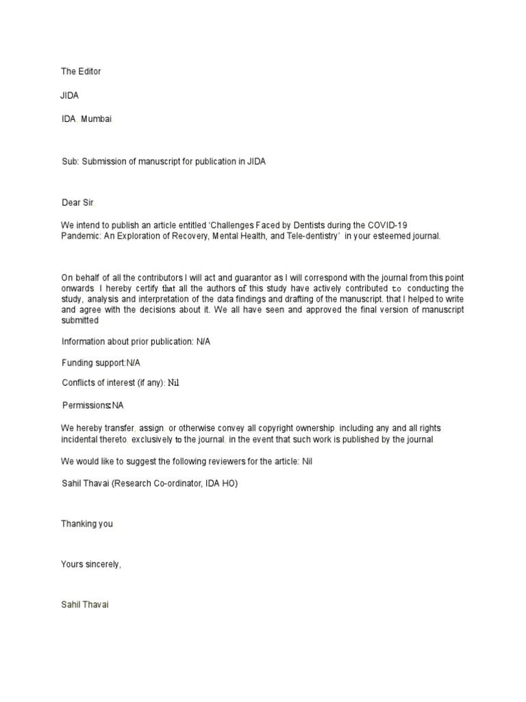 Covering Letter Pdf