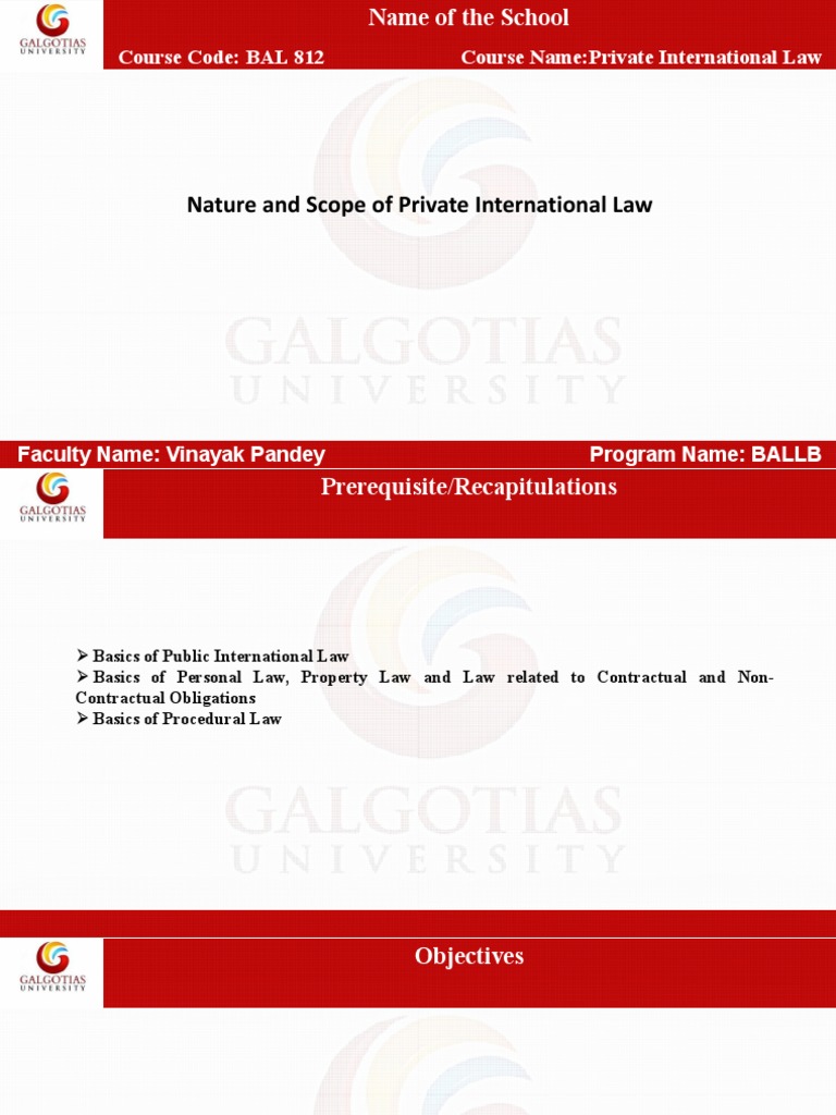 Nature and Scope of Private International Law | PDF | International Law ...