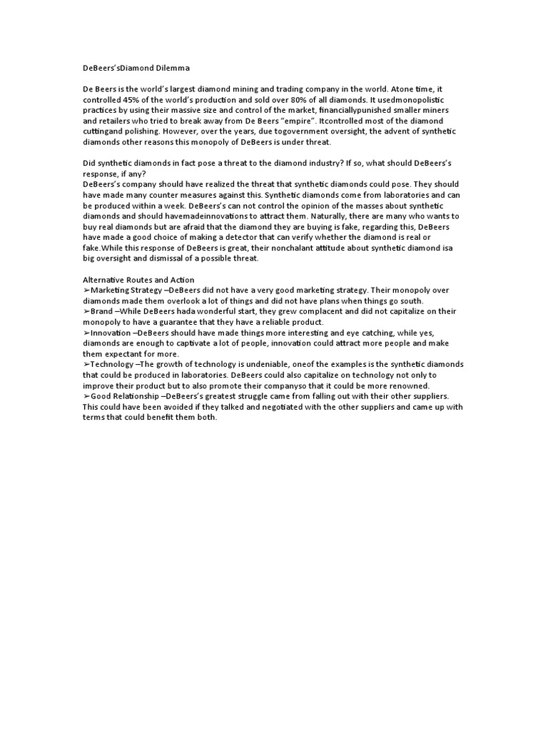 Analysis 1 | PDF | Diamond | Monopoly