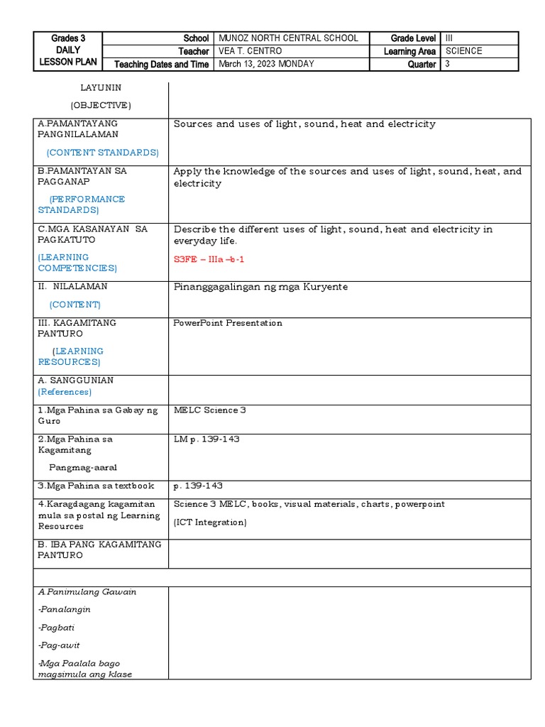 DLP Science-3-Week-5-Day-1 | PDF