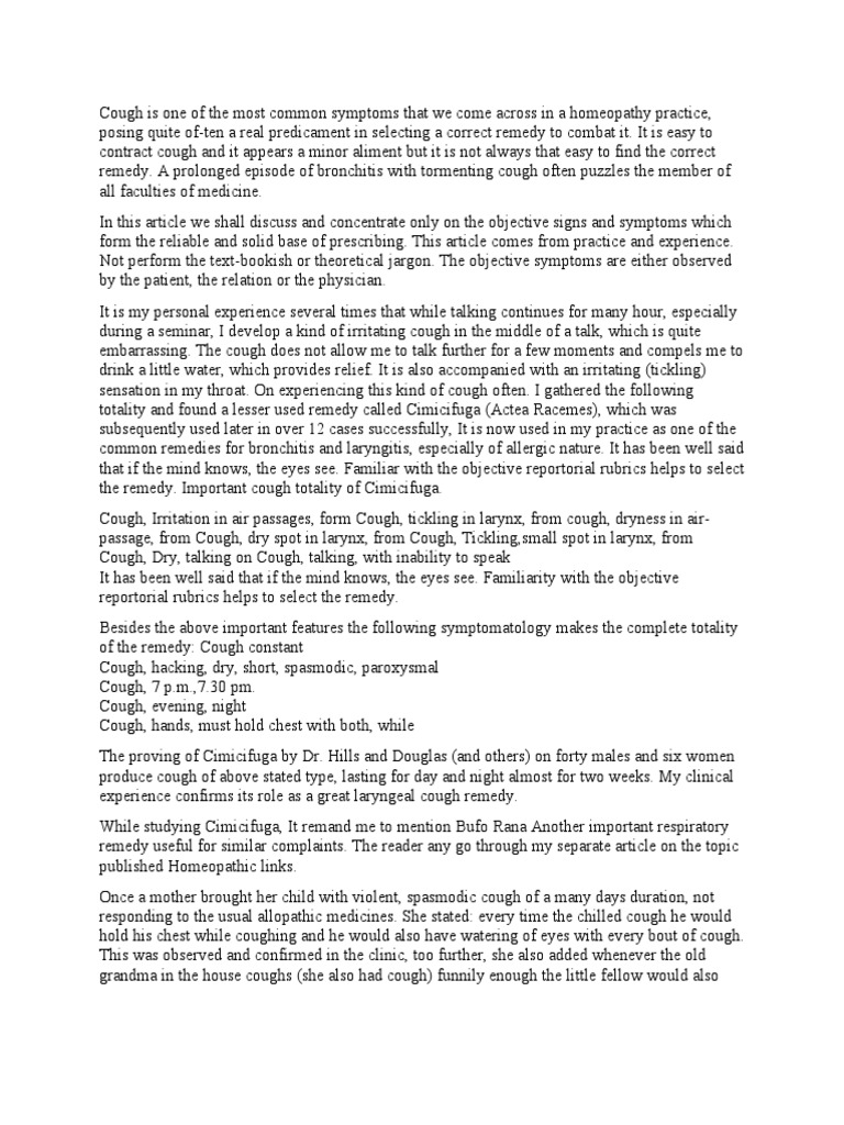 Cough VVVP | PDF | Cough | Bronchitis