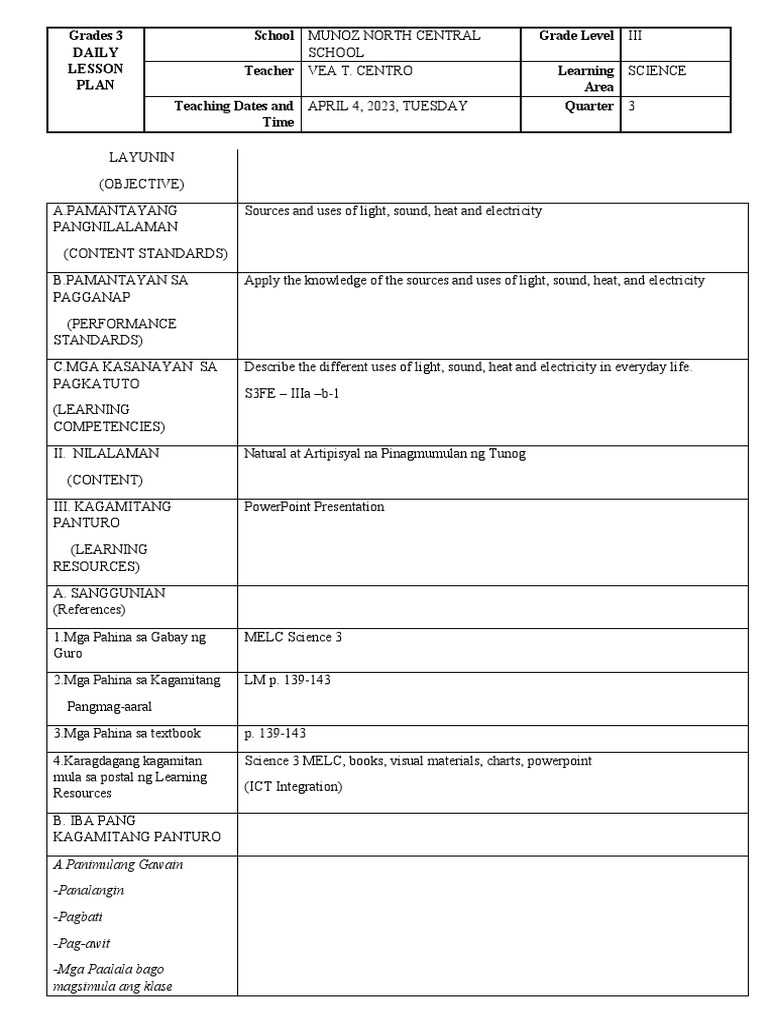 Science 3 Week 8 Day 2 | PDF