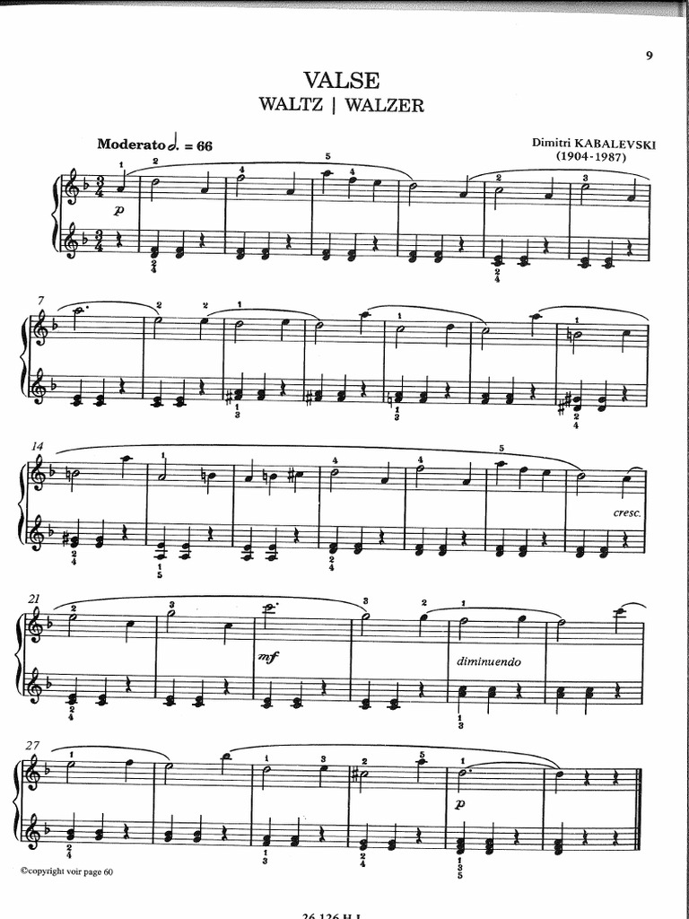 Valse KABALEVSKI | PDF