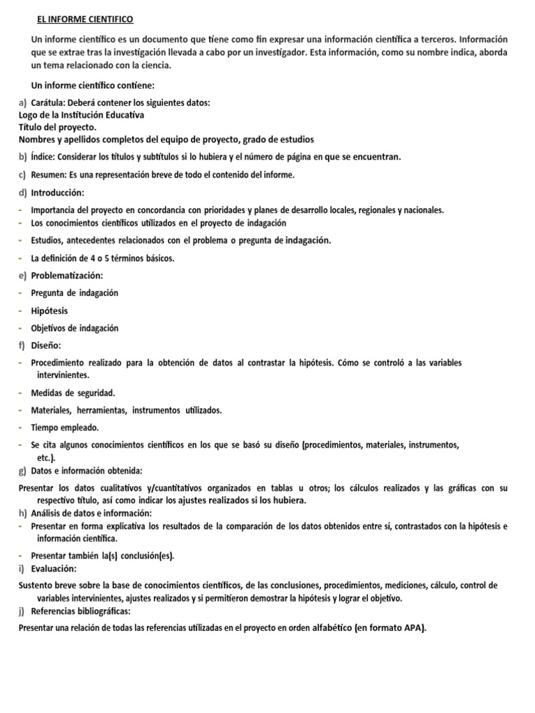 El Informe Cientifico | PDF