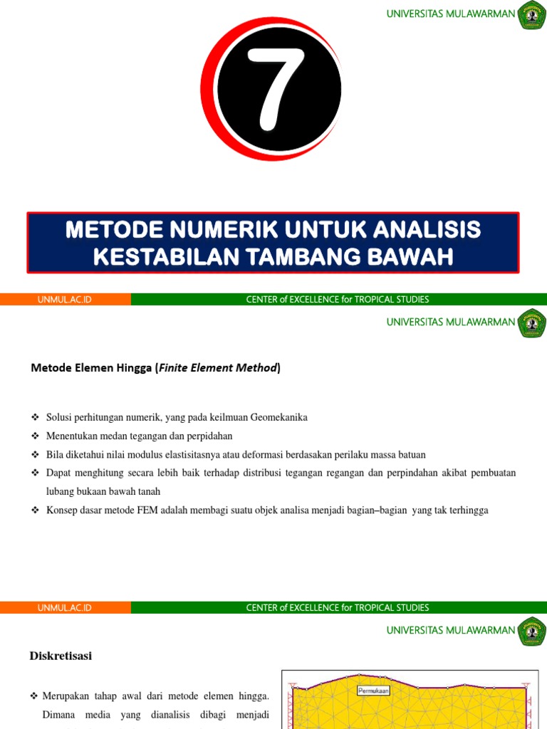 Metode Numerik Untuk Kestabilan Bawah Tanah & UTS | PDF