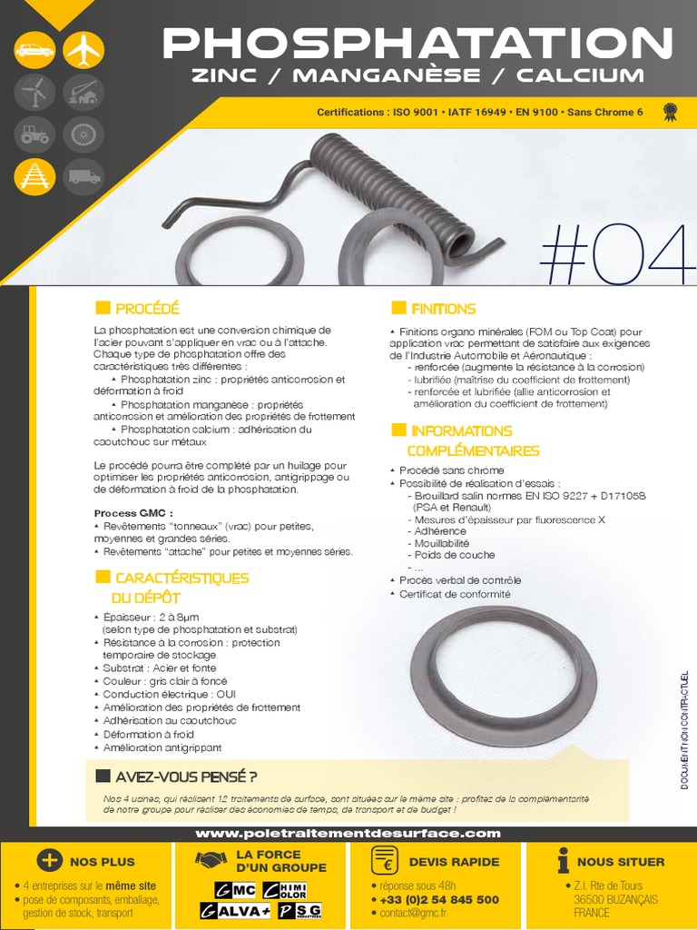 Technique de Phosphatation | PDF