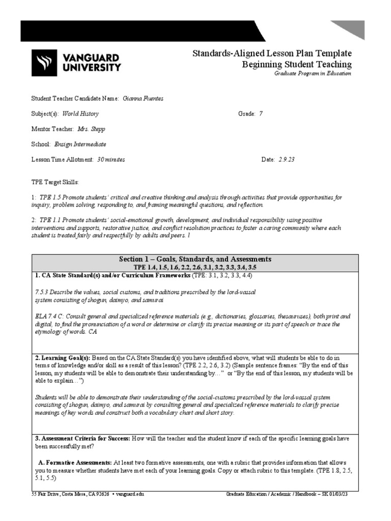 Feudalism Lesson Plan for 7th Grade | PDF