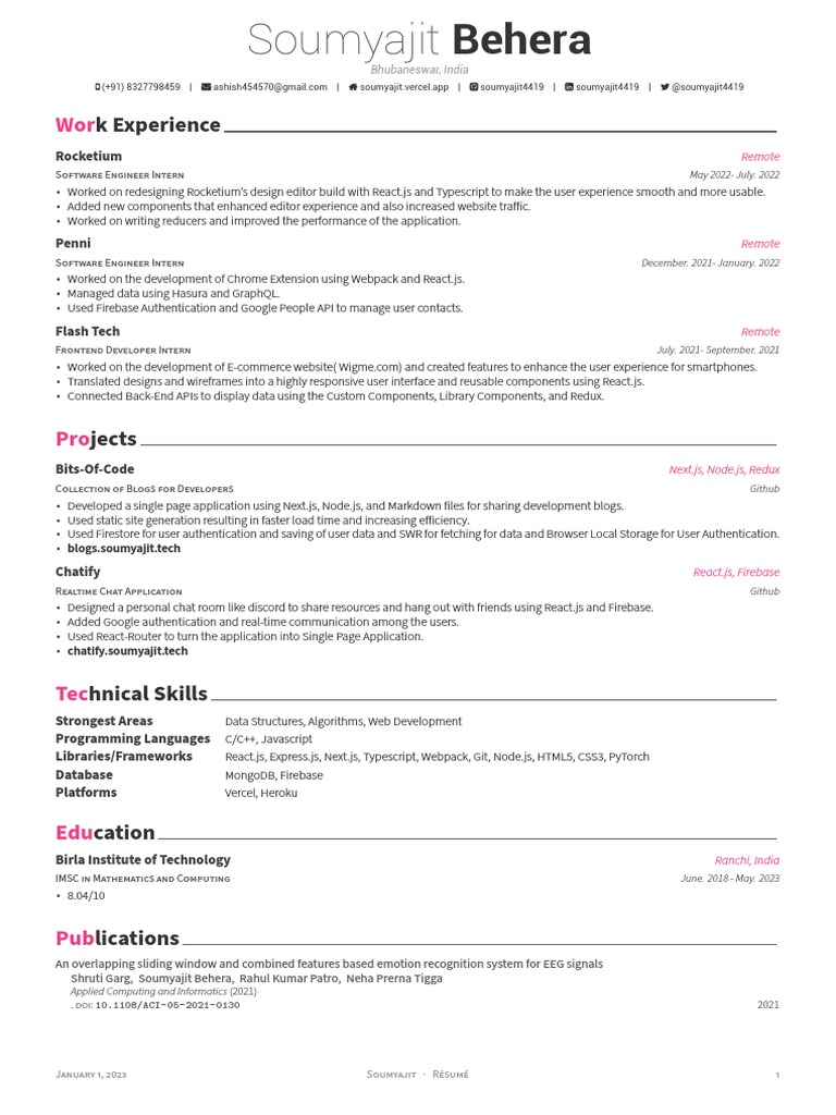 Soumyajit Behera-BIT MESRA | PDF | Application Software | Computing