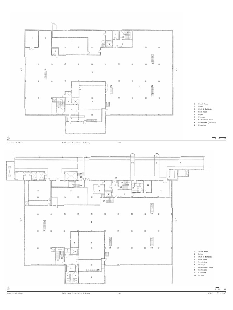 Salt Lake Library Drawings | PDF | Wall | Roof
