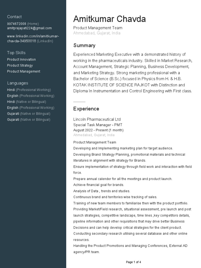 Amit Chavda's Campaign Experience | PDF | Career & Growth | Finance ...