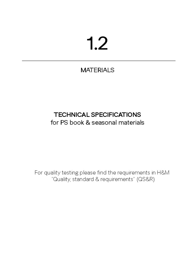1.2 MATERIALS Technical Specification 11-2018 | PDF