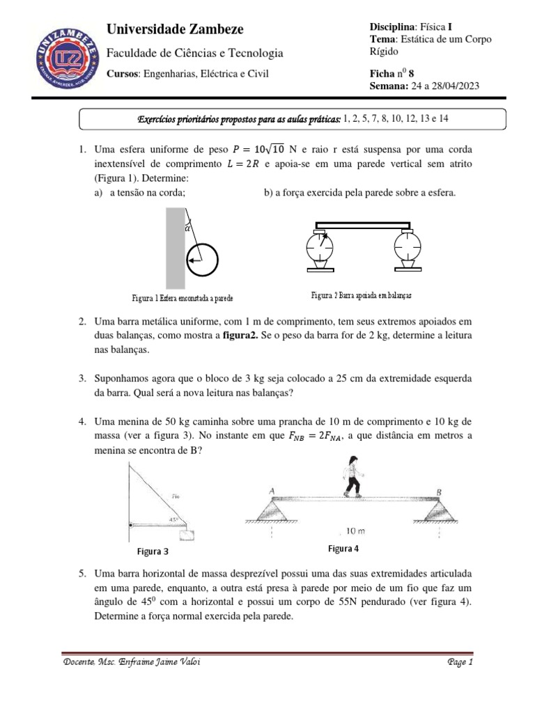 Ficha Ratica 8 FIS I - Valoi 23 | PDF