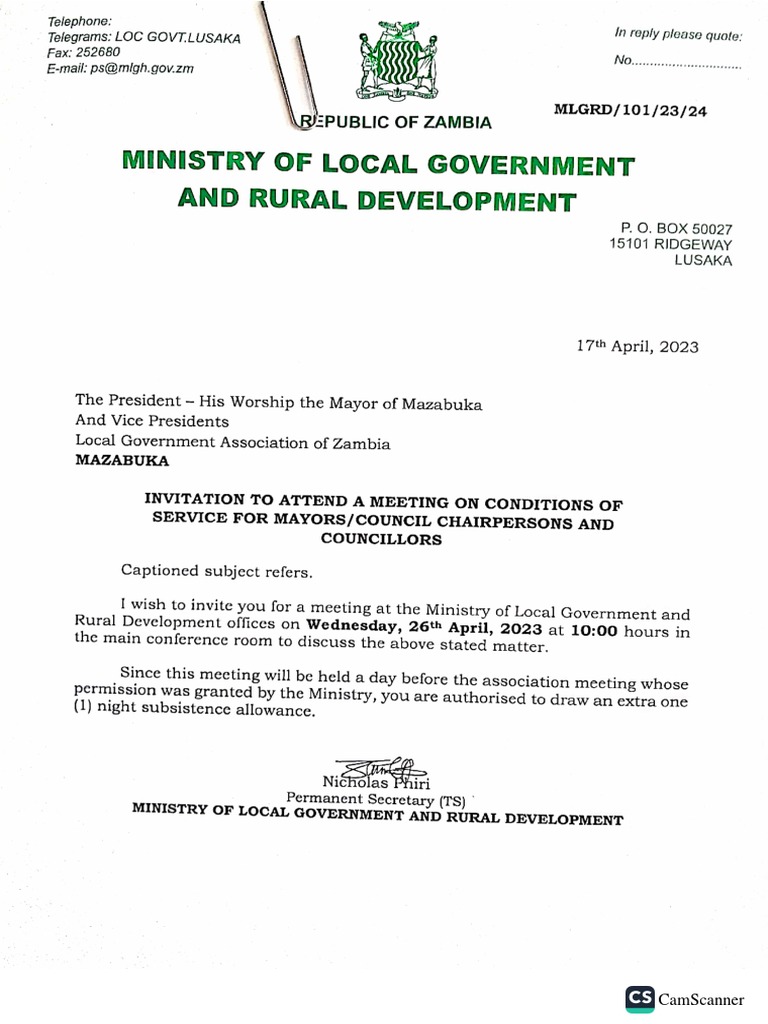 Invitation Letter The President and Vice President | PDF