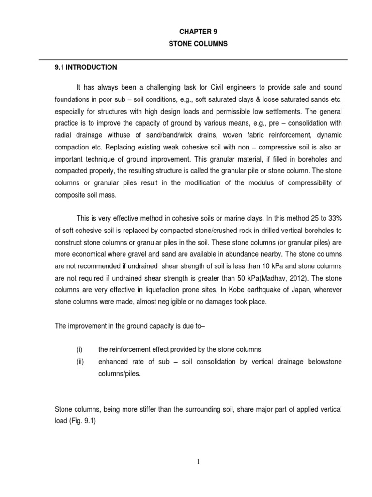Lecture Notes On Stone Columns | PDF | Deep Foundation | Soil Mechanics