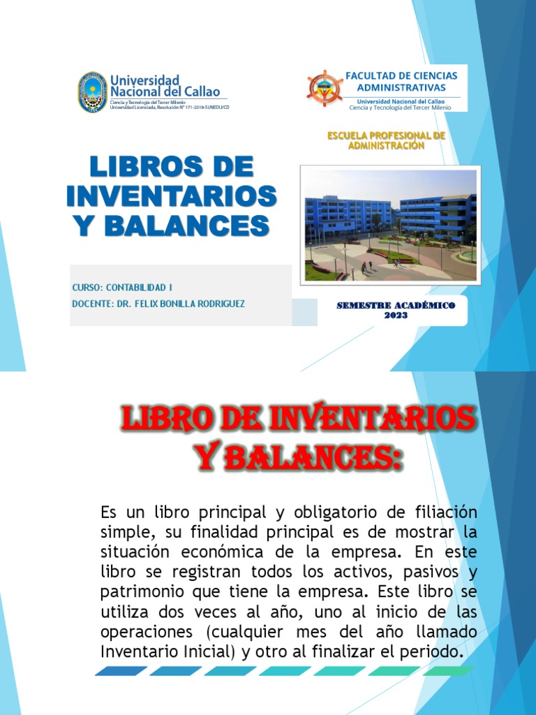 Semana 6. Libro de Inventarios y Balances - Clase | PDF | Contabilidad ...