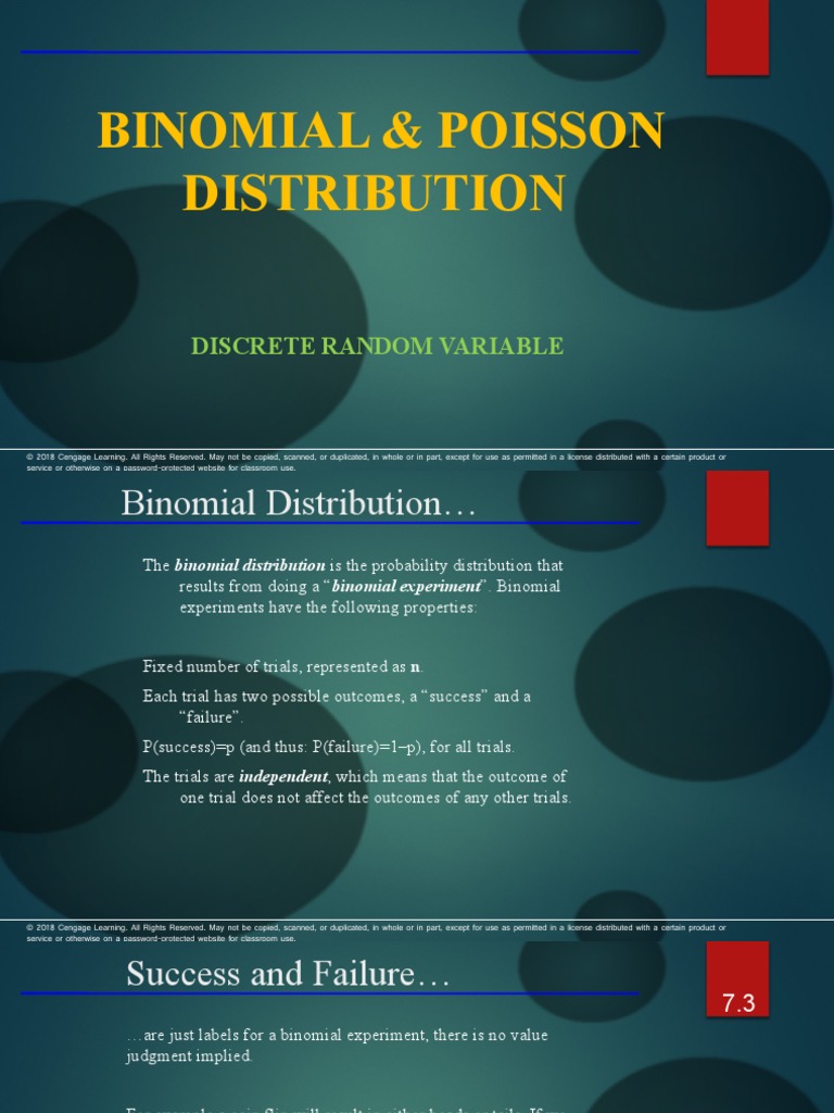 Binomial and Poisson Distribution | PDF | Probability Distribution ...