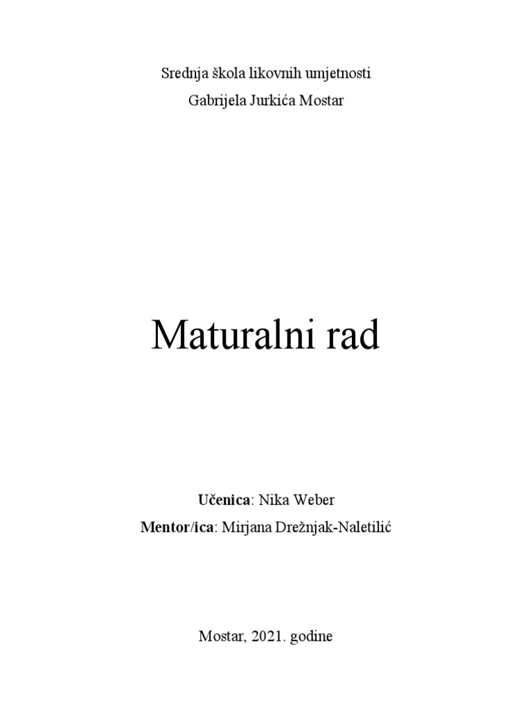 Maturalni Rad | PDF