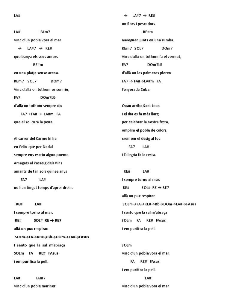 Vinc D'un Poble Acords | PDF