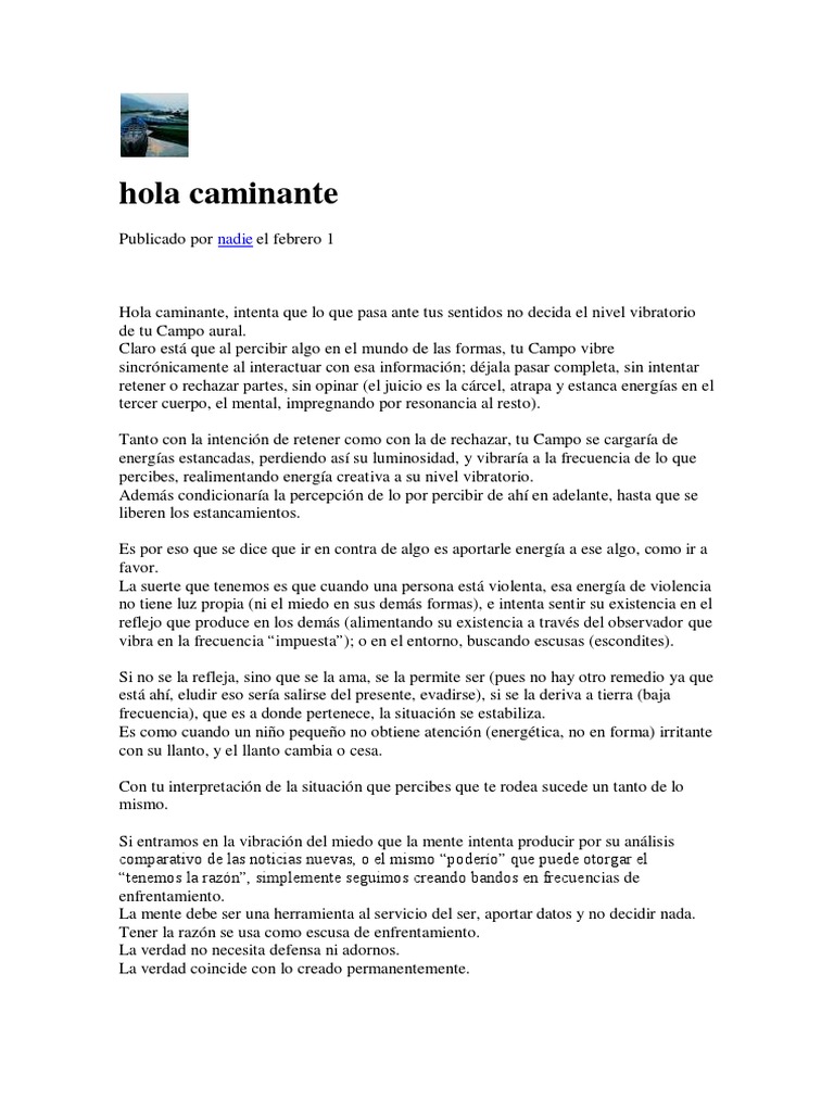 Hola Caminante | PDF