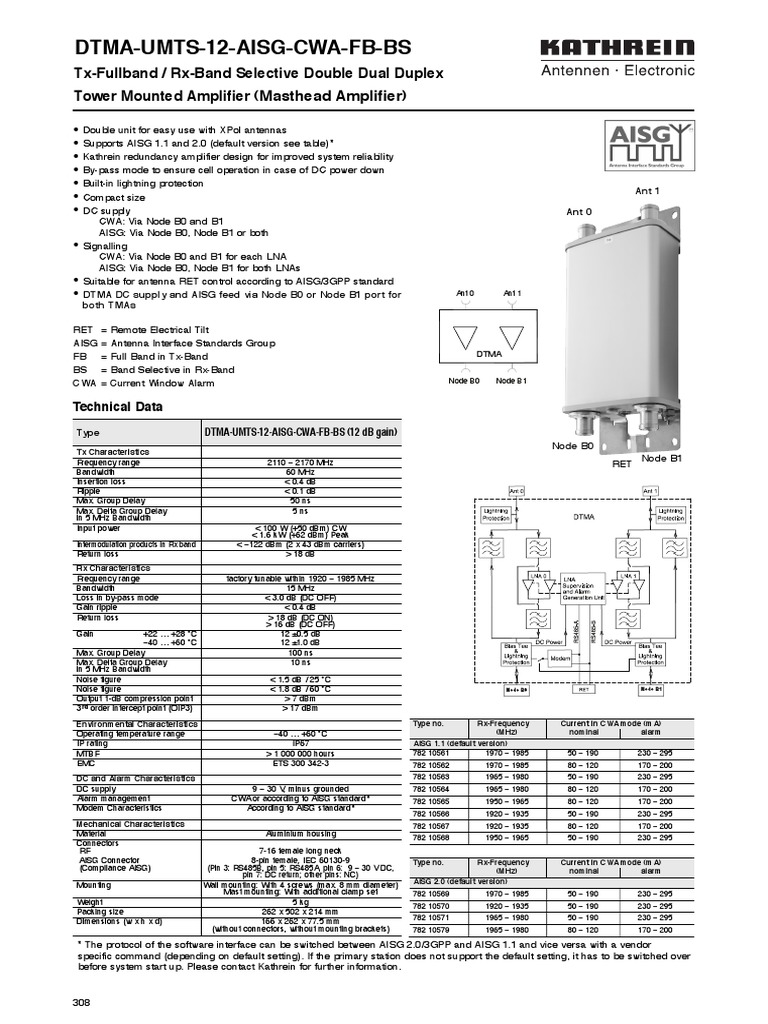 Kathrein 78210564 | PDF | Computer Engineering | Electronics