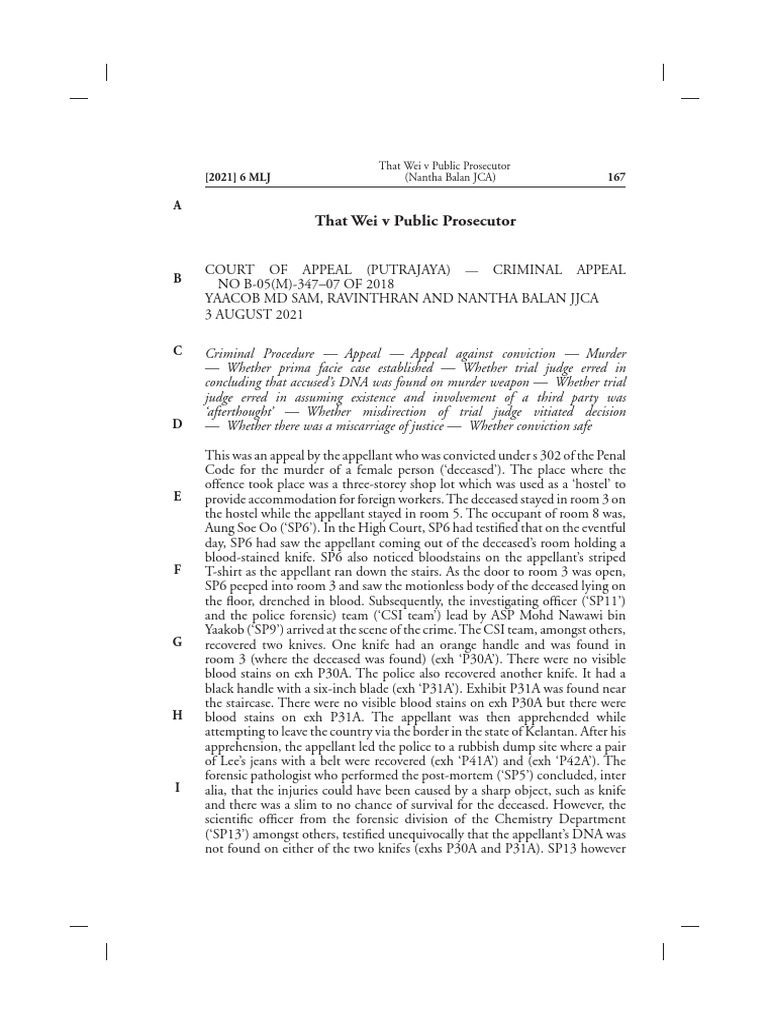 That Wei V Public Prosecutor | PDF | Social Science | Mystery, Thriller ...