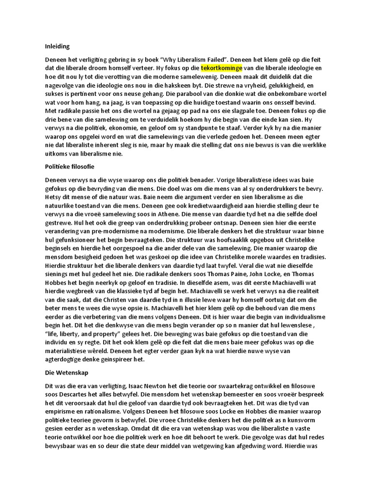 Why Liberalism Failed | PDF