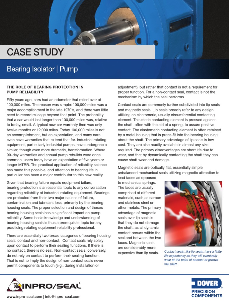 Pump Reliability Through Bearing Isolators | Download Free PDF | Bearing (Mechanical ...