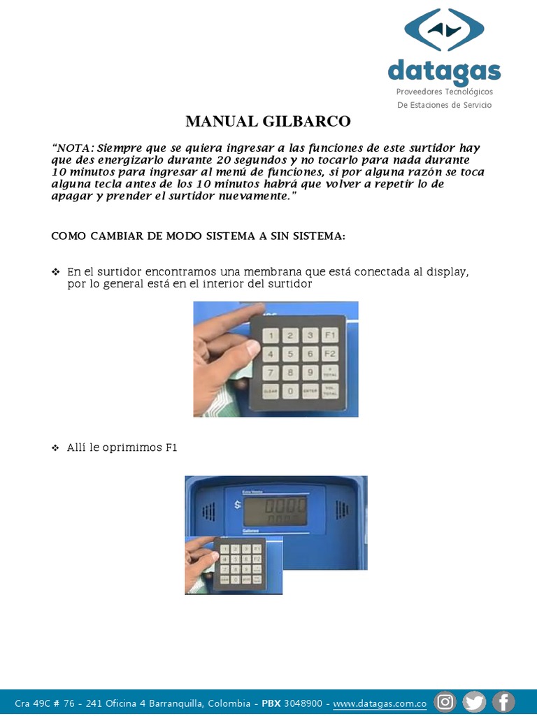 Manual Gilbarco Encore500 I | PDF | Informática