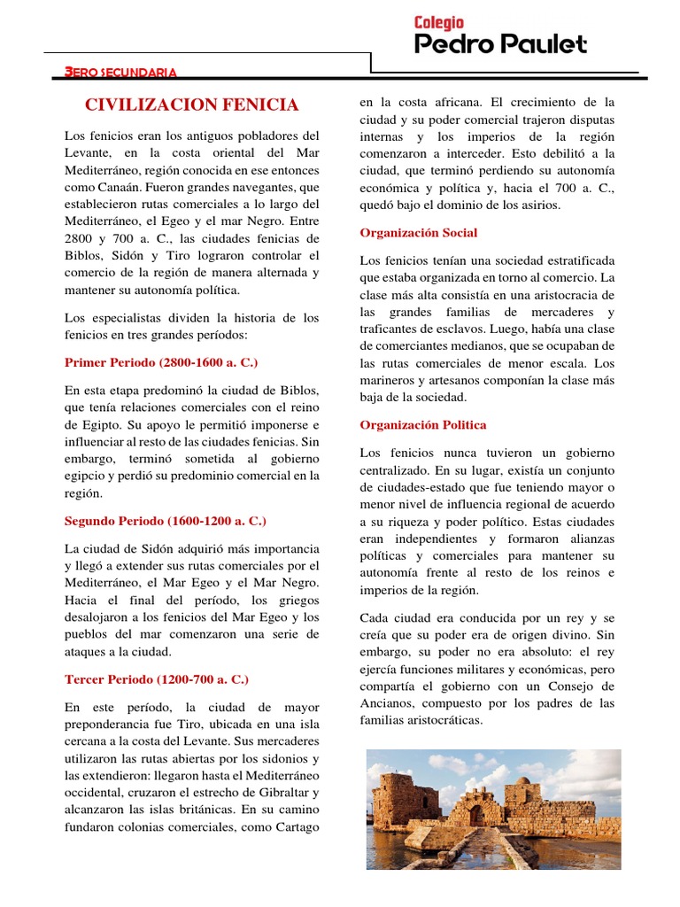 Cultura y Comercio de los Fenicios | PDF | Fenicia