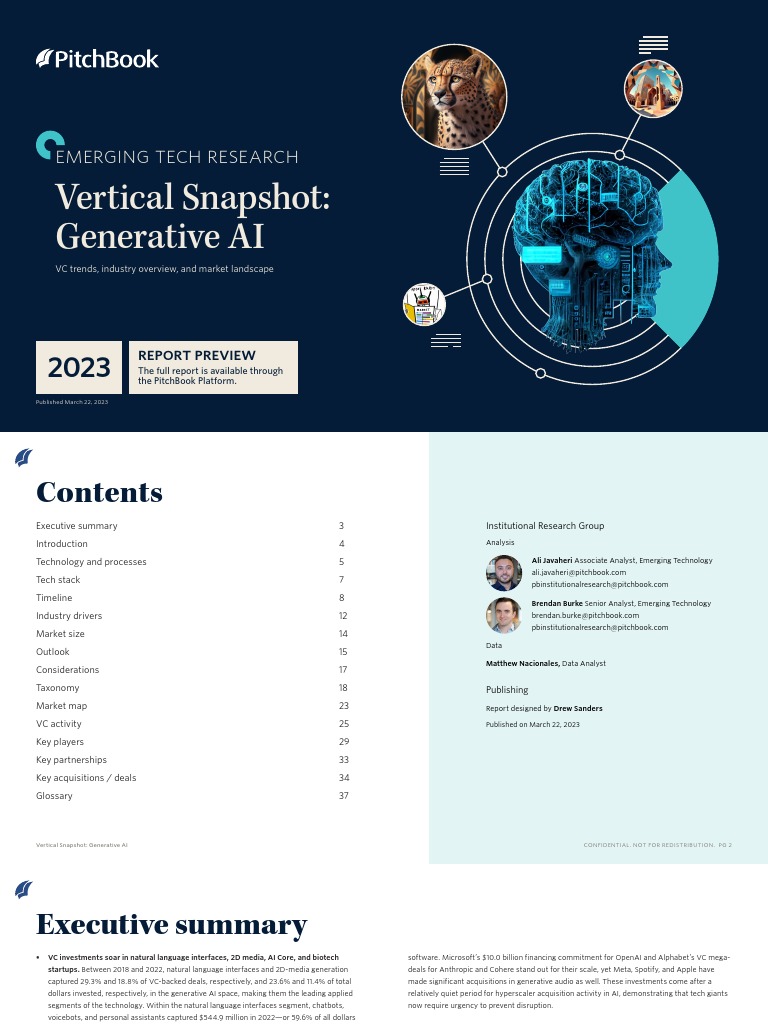 2023 Vertical Snapshot Generative AI Preview | PDF | Artificial ...