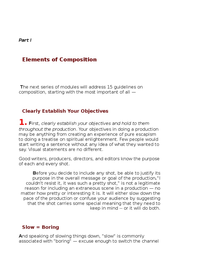 Elements of Composition | Download Free PDF | Composition (Visual Arts ...