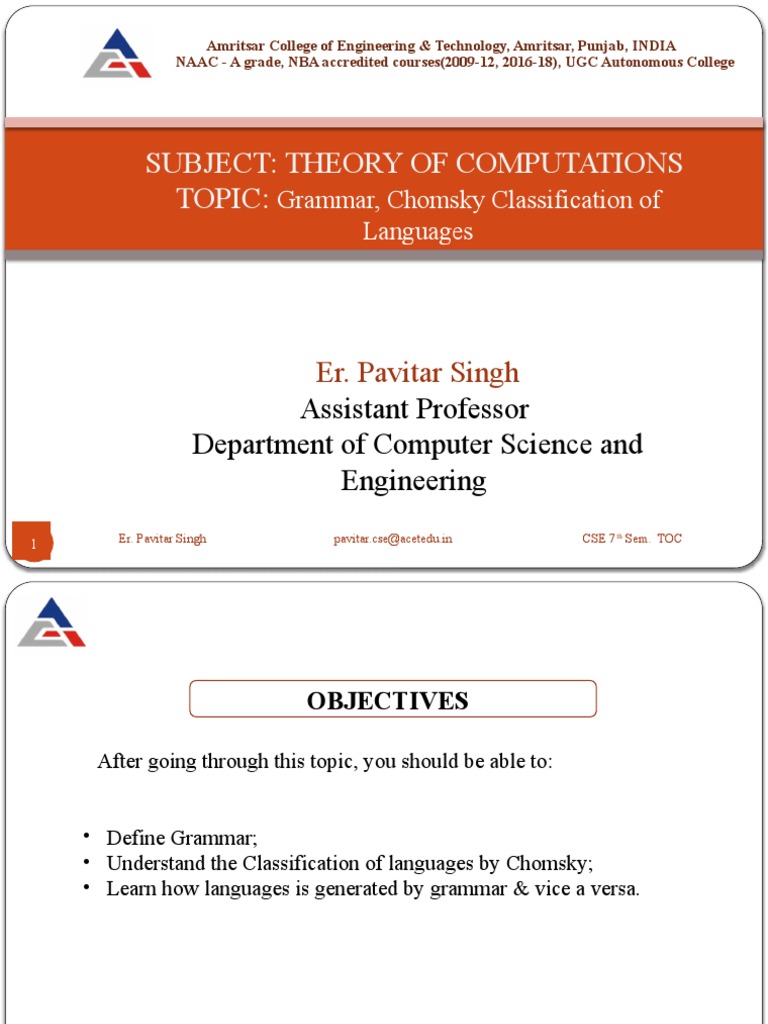 Chomsky Class, Grammar | PDF